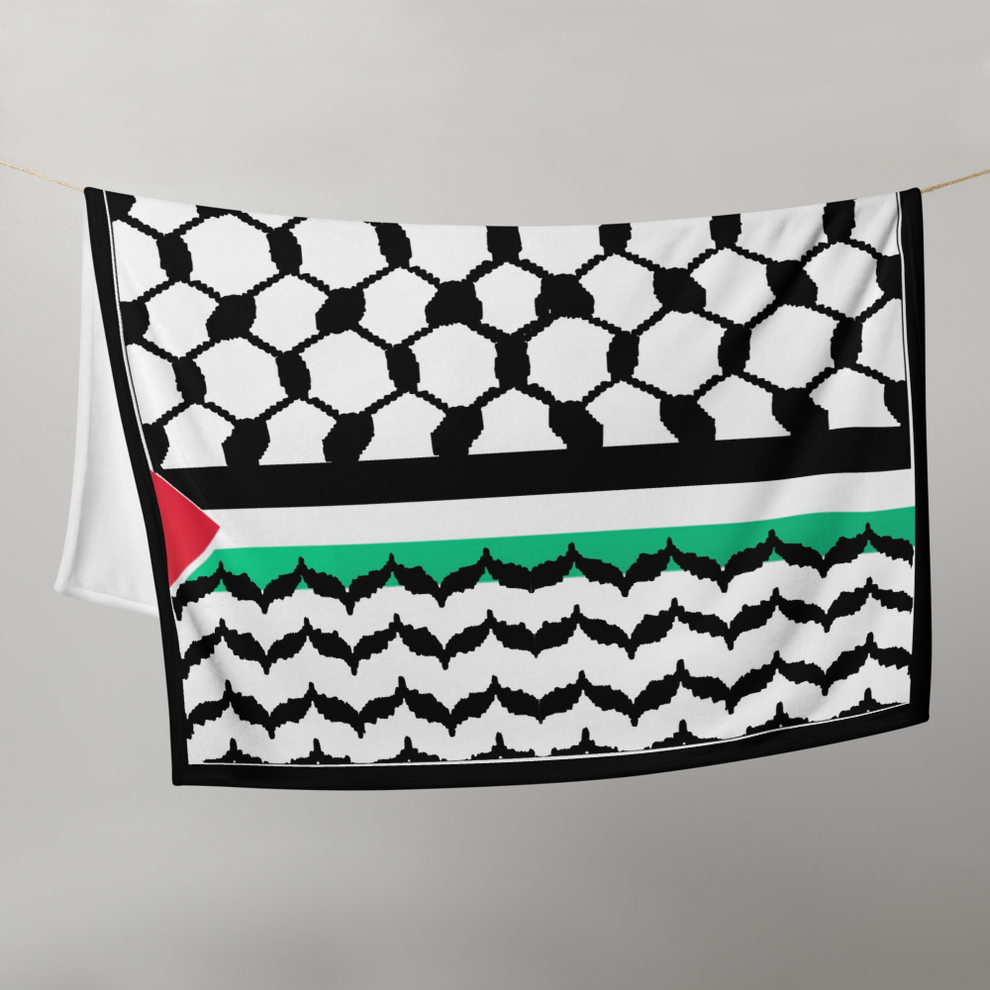 Kufia Palestinian Throw Blanket – Arabic Prints Shop