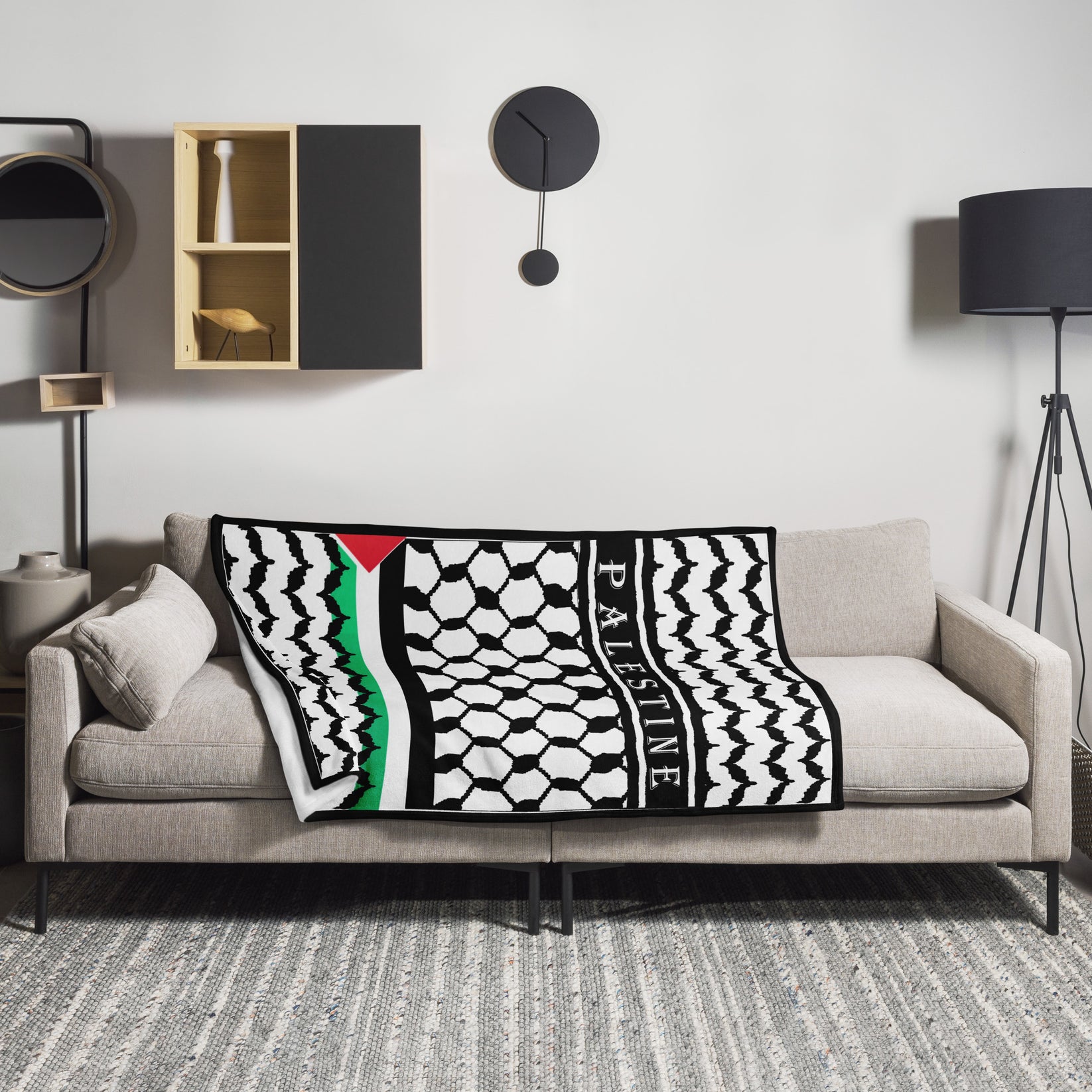 Kufia Palestinian Throw Blanket – Arabic Prints Shop