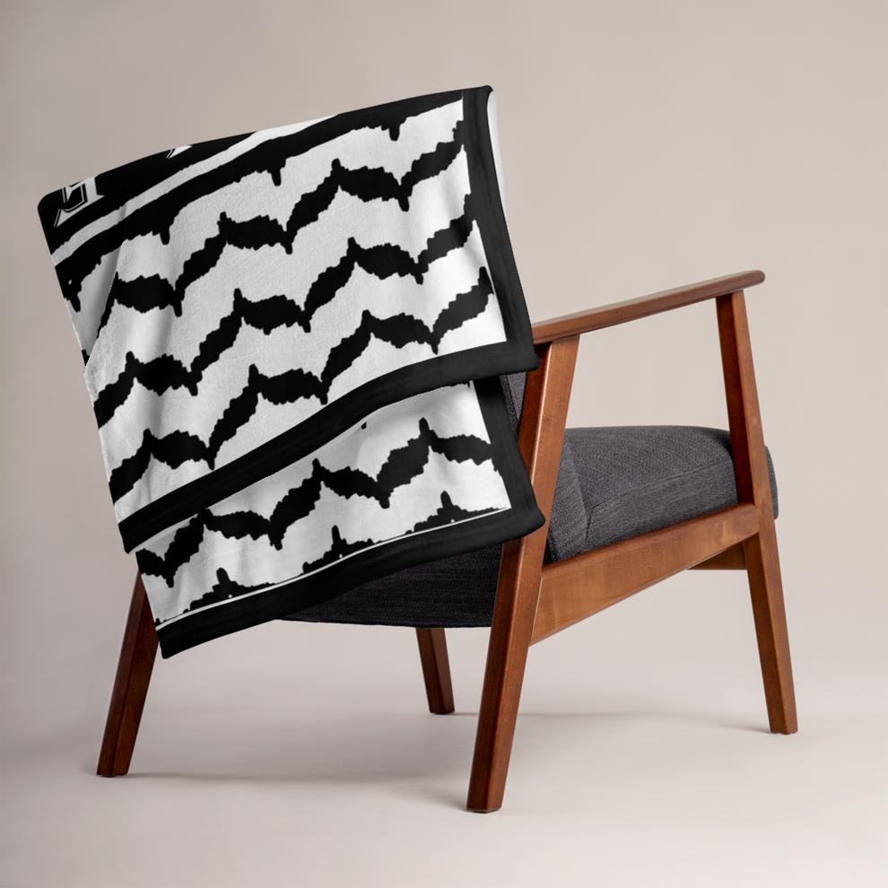 Kufia Palestinian Throw Blanket – Arabic Prints Shop